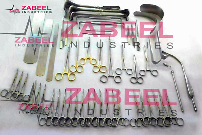 Basic Laparotomy Set of 104Pcs Surgical Instruments Surgery Medical ...