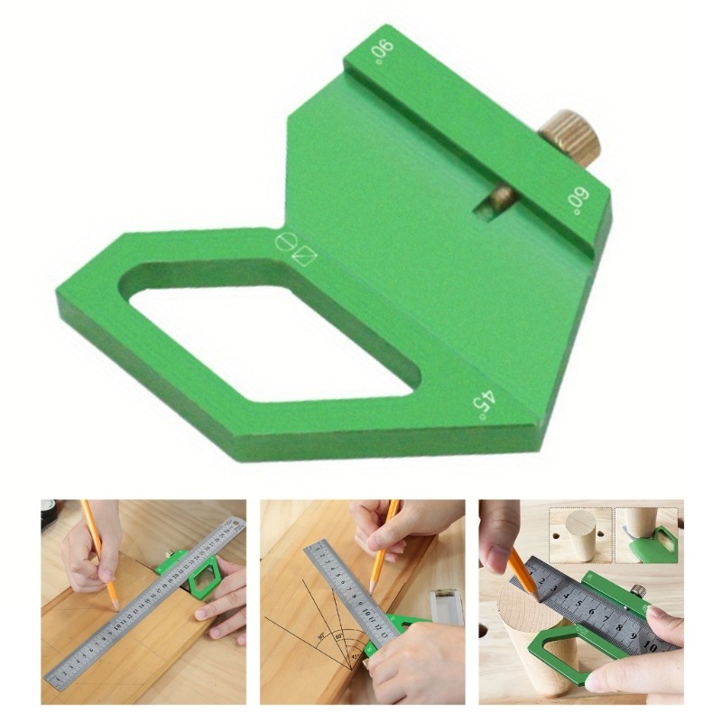 Center Marking Positioning Ruler Metal Woodworking Ruler Line Marking ...