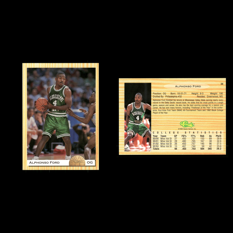 Alphonso Ford #34 1993-94 Classic Draft Picks Basketball Card NBA | eBay UK