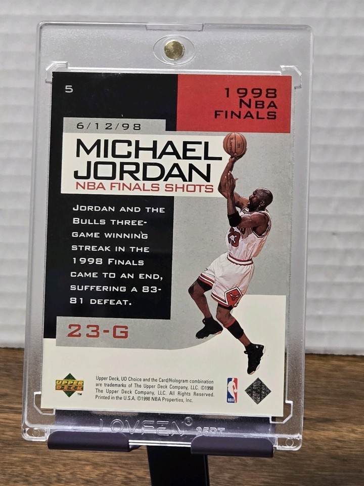 1998-99 MICHAEL JORDAN UPPER DECK UD CHOICE NBA FINALS SHOTS #5 Q3535!!!! | eBay