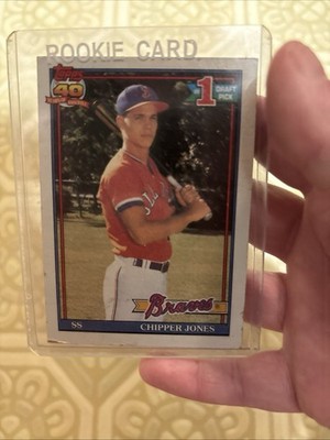 1991 Topps CHIPPER JONES Rookie Card #1 Draft Pick! Excellent condition ...