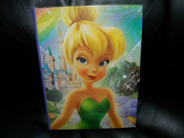 Disney Tinker Bell Hardcover 45 Sheet Journal Diary With Lock and Key ...