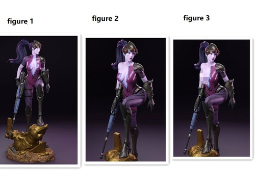 Anime Widowmaker 1/8 1/6 Unpainted GK Models 3D Printed Figures Blank ...