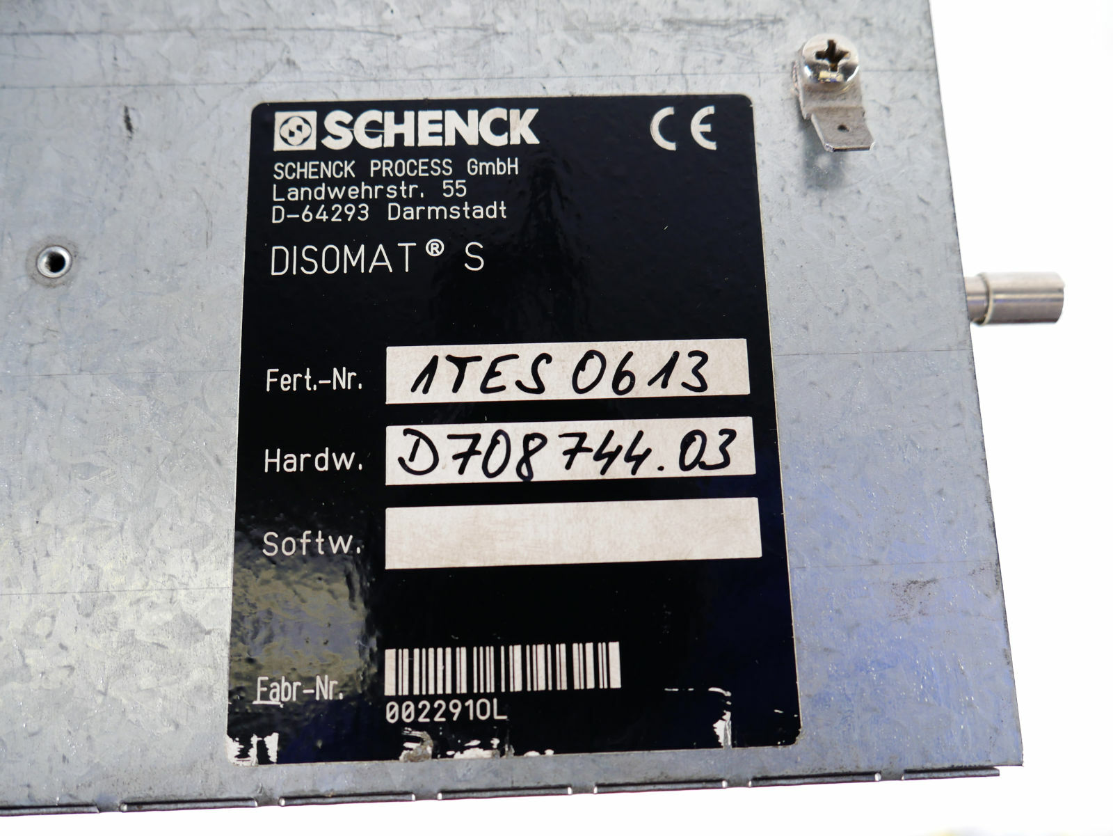SCHENCK DISOMAT S 1TES0613 D95-09-029 0022910L | eBay
