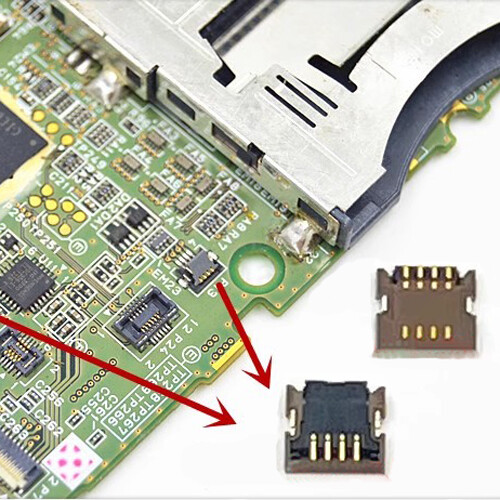 Nintendo 2x Touch Screen Flex FPC ZIF 4Pin Connector for Nintendo NDSL ...