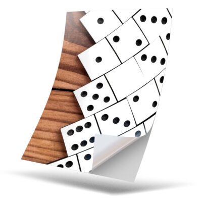 1 x Vinyl Sticker A4 - Domino Pattern Dominoes Game #15962 | eBay UK