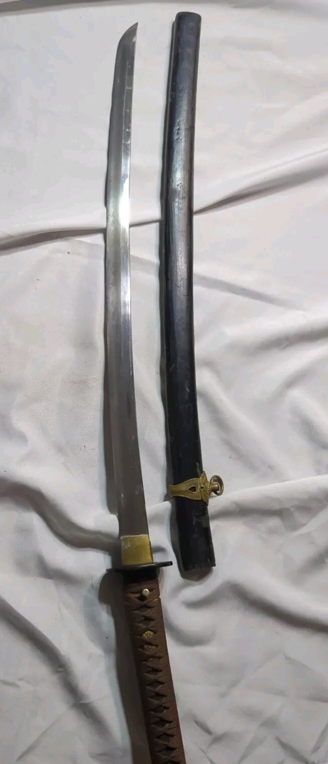 Original WWII Naval Samurai Sword Hayakawa Yukifusa Seki Showato Kai ...