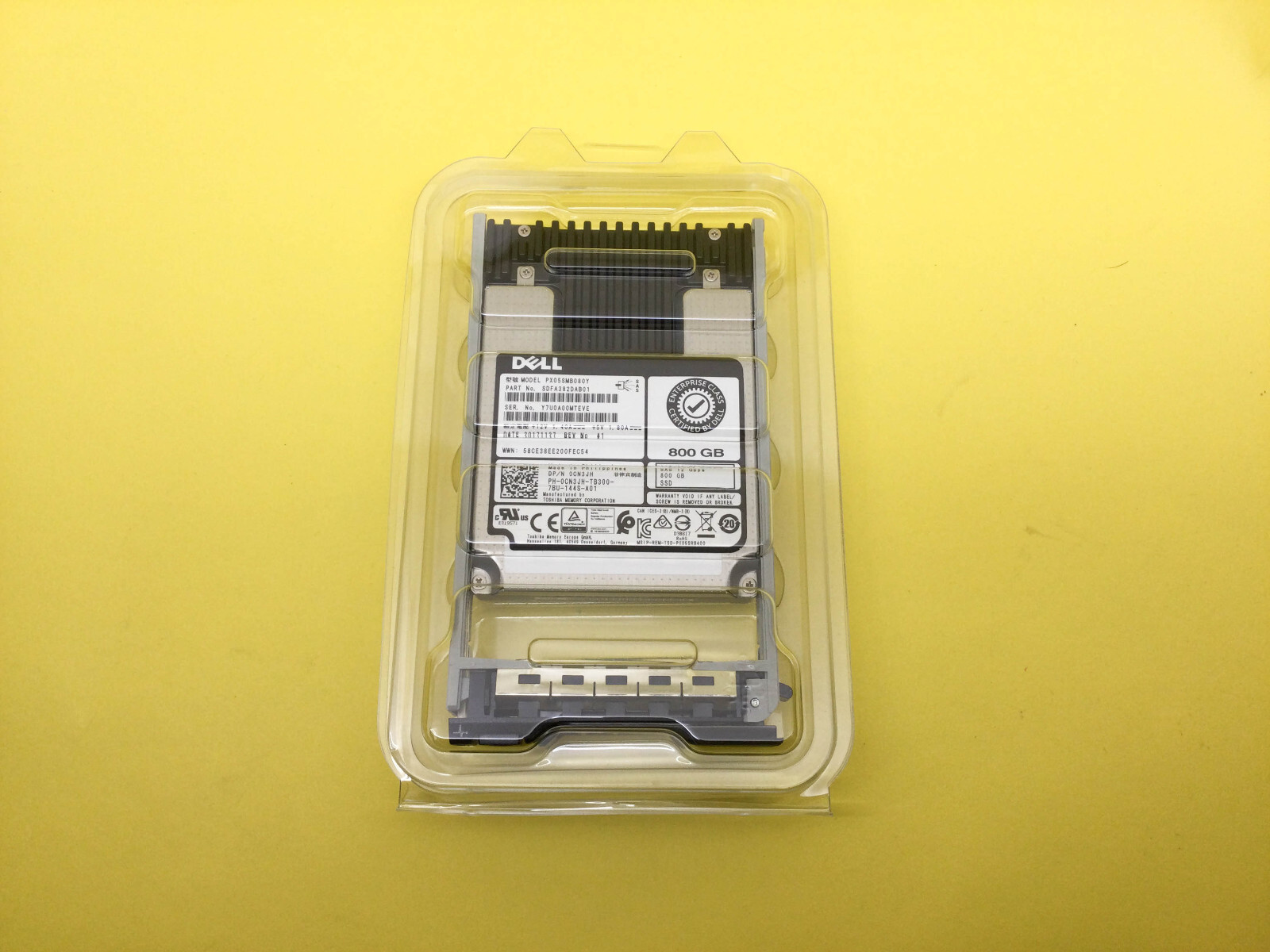 CN3JH Dell Enterprise Class 800GB 12Gb/s SAS SSD Toshiba PX05SMB080Y ...