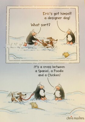 Funny Eric the Penguin Birthday Greeting Card ~ Designer Dog ...
