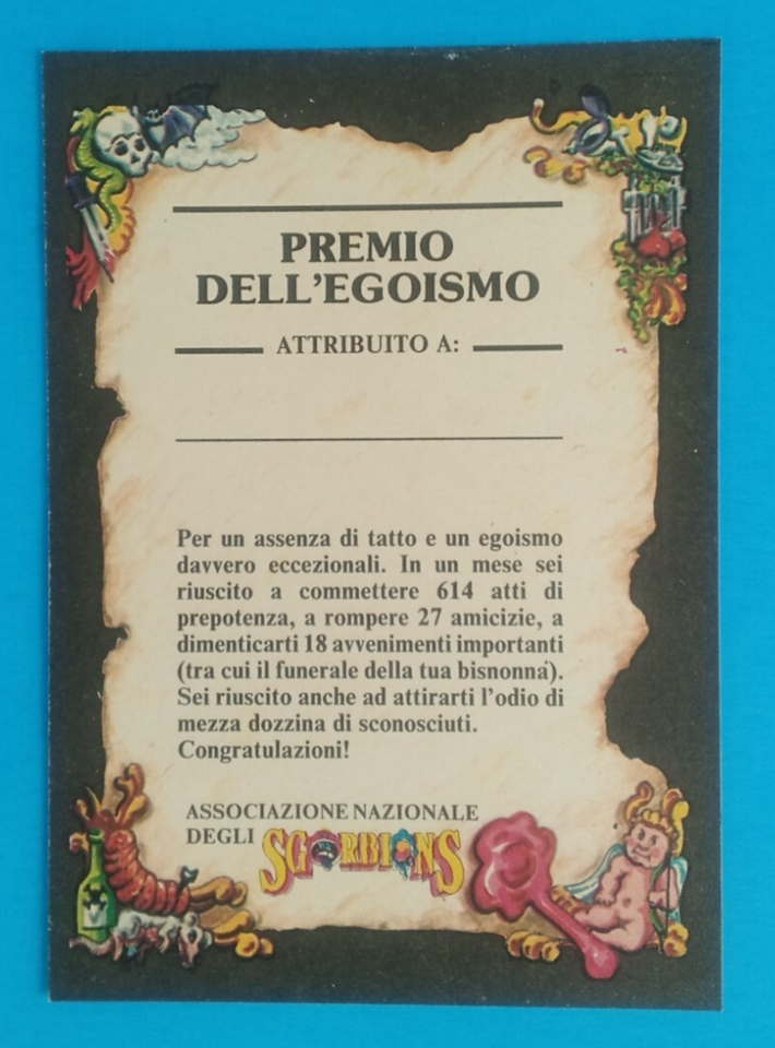 1990 Garbage Pail Kids Sgorbions Mega Series 2 Sticker Chiudi il Becco ...