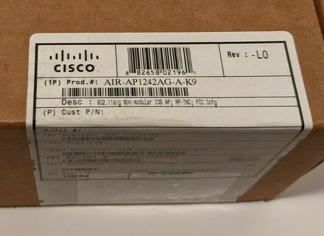 Cisco Aironet 1240ag Wireless Access Point Air-ap1242ag-a-k9 1242ag for ...