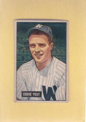 1951 Bowman #41 Eddie Yost Senators VG+ Very Good Plus #24854 | eBay