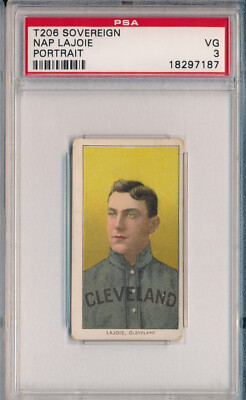 1910 T206 SOVEREIGN 350 - NAP LAJOIE PORTRAIT - PSA 3 VG (SVSC) | eBay