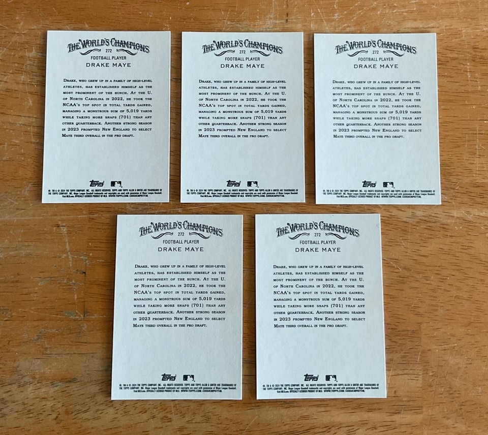 Drake Maye New England Patriots 2024 Topps Allen & Ginter Rookie Lot of ...