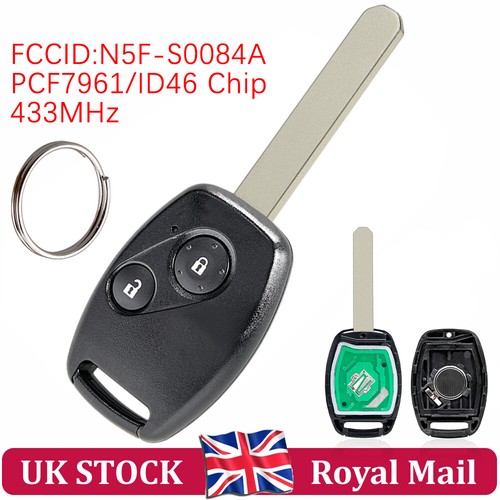 Replacement For Honda Civic 2005-2011 433MHz 2 Button Remote Car Key ...