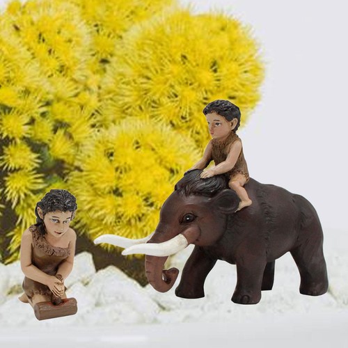 2x Primitive Man Garden Statues Potted Decoration for Office Balcony ...