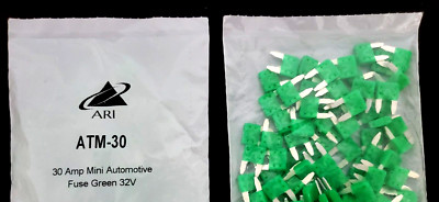 10 Pcs. New Fuses ATM-30 Mini Blade 30 AMP, Auto, Boat, Electronics ...
