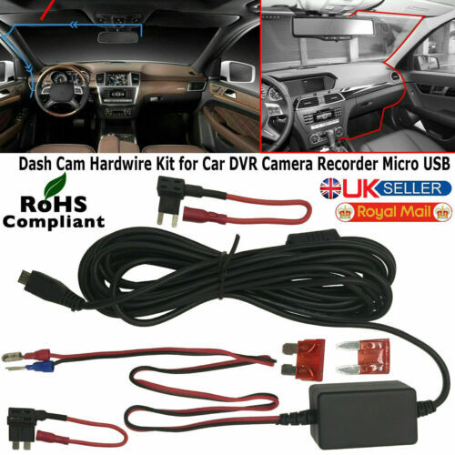 Micro USB Car Hard Wire Kit Box HardWire Charger Adapter For Dash Cam ...