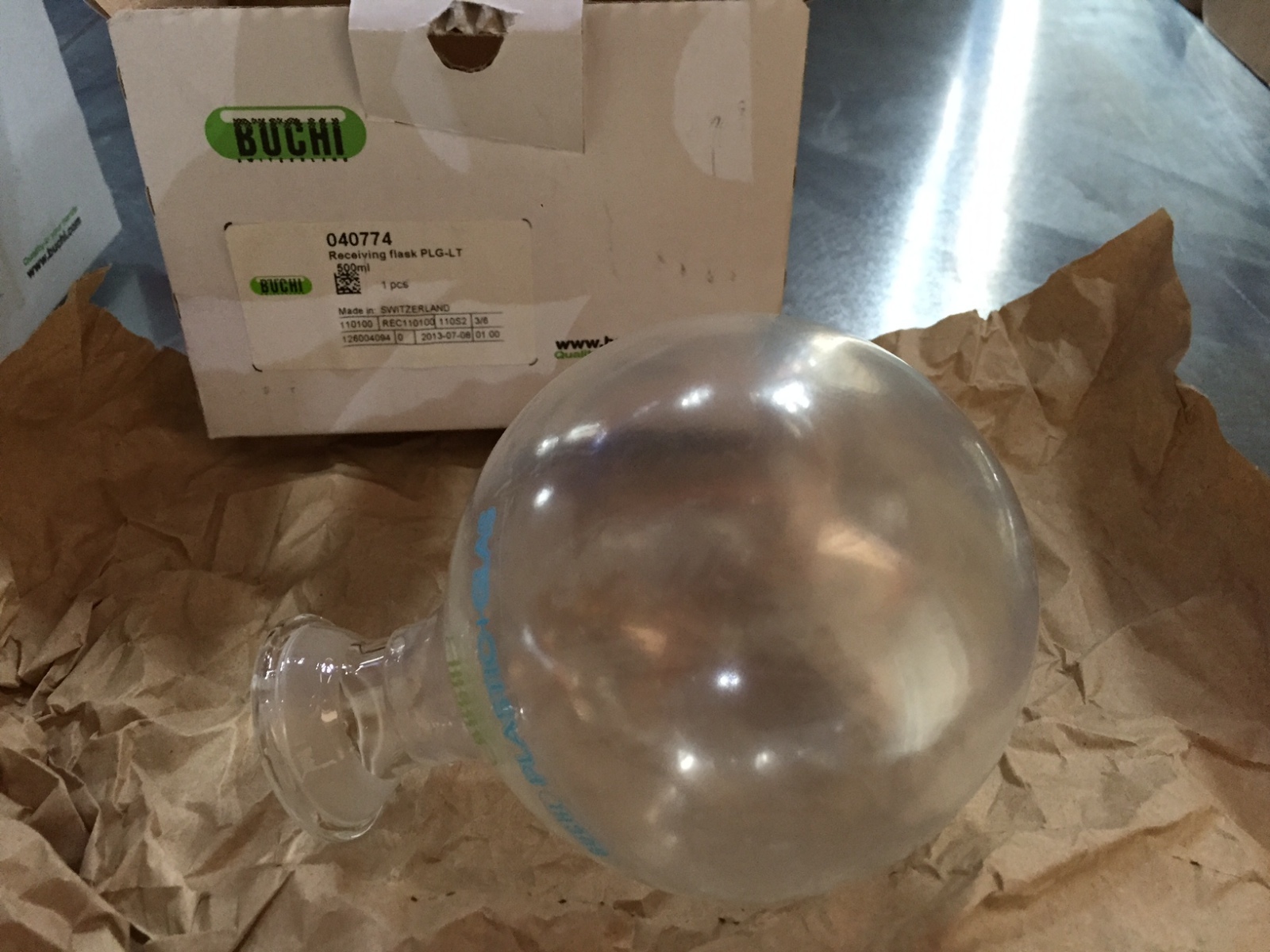 Buchi 040774 Receiving flask 500ml P+G-LT New | eBay