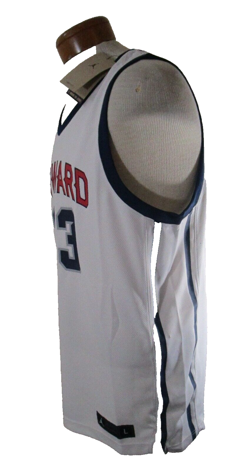 NWT Nike Howard Mens Michael Jordan College Basketball Jersey L White ...