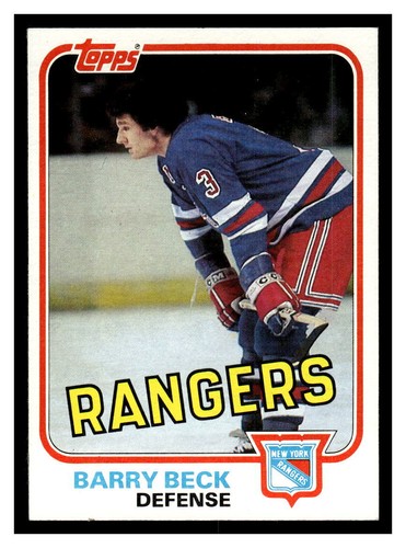 1981 Topps #3 Barry Beck - New York Rangers | eBay