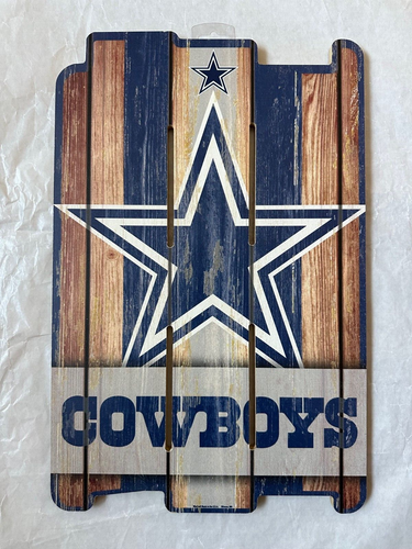NFL Dallas Cowboys Sign 11x17 Wood Fence Style Team Colors *READ | eBay
