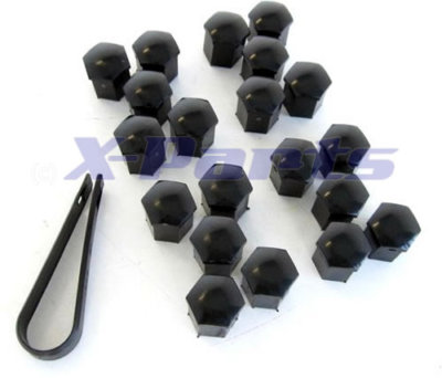 Abdeckkappen für 20 RADSCHRAUBEN RADMUTTERN SCHWARZ SW17 Peugeot ...