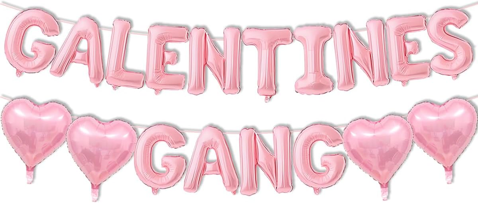 Galentines Day Decorations - 16 Inch Pink Letter Galentines Gang ...