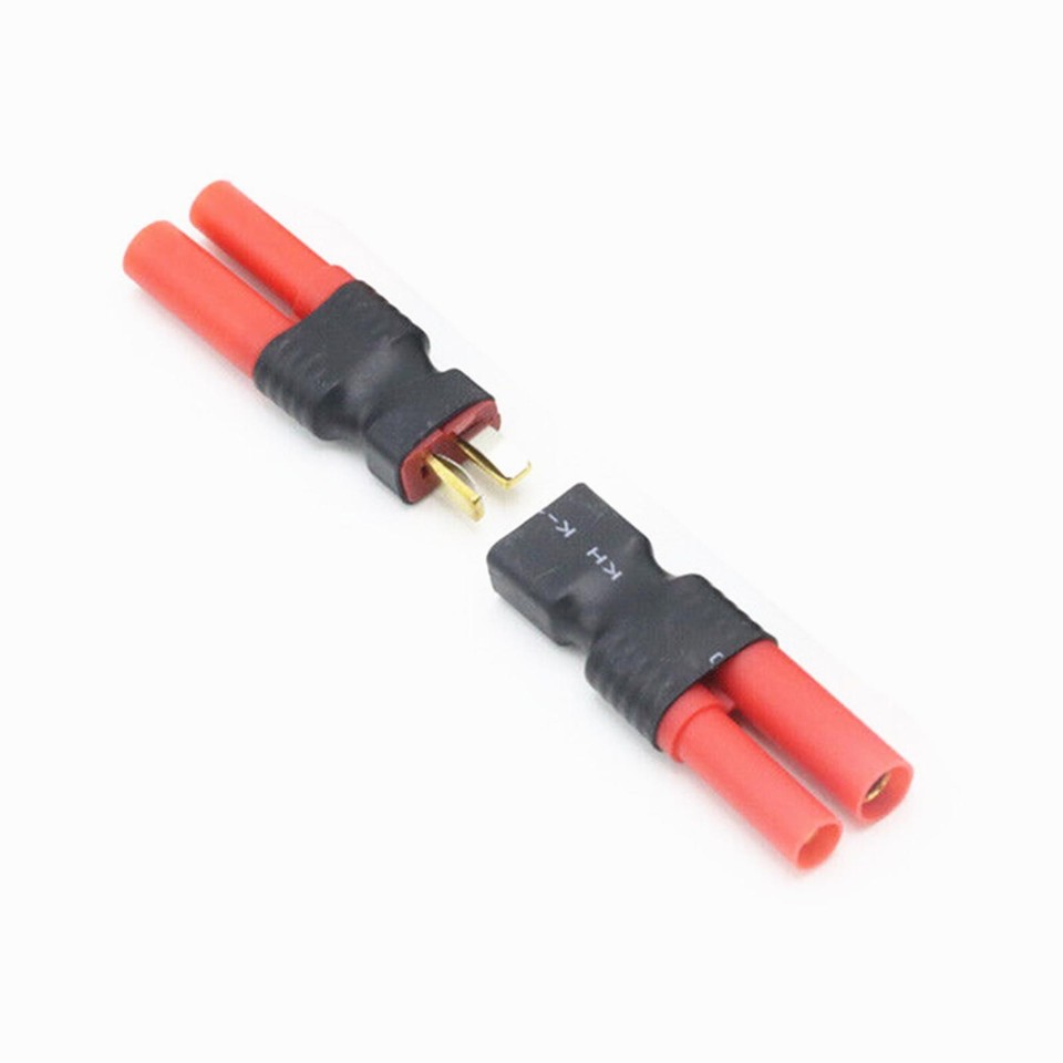 2x HXT 4.0MM 4.0 to T Plug Male/Female Adapter Lipo Battery Bullet ...