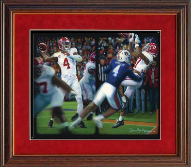 DANIEL MOORE ALABAMA FOOTBALL FOURTH & 31 GRAVEDIGGER MILROE FRAMED ...