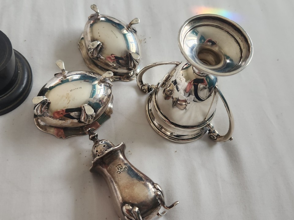 JOB LOT OF SOLID SILVER ITEMS 172 GRAMS NOT SCRAP HALLMARKED CUP ...