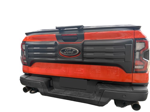 Black Tailgate Cladding Armor Cover for Ford Ranger Next Gen 2022 - 24 ...