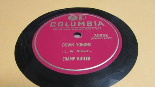 CHAMP BUTLER COLUMBIA 78 RPM RECORD 39533 WAY UP IN NORTH CAROLINA | eBay