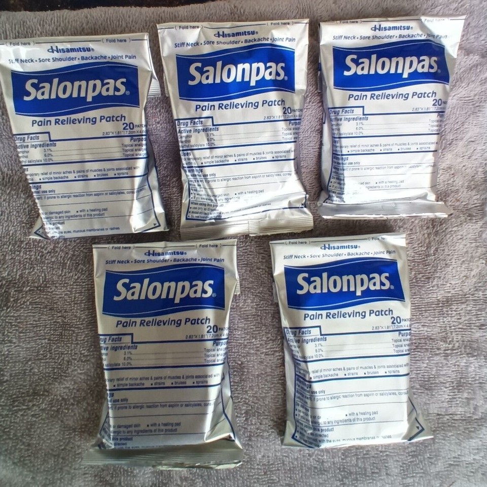 Salonpas PainRelieving Patch 2.83 x 1.81 Lot 60/80/100/120/140 Patches ...