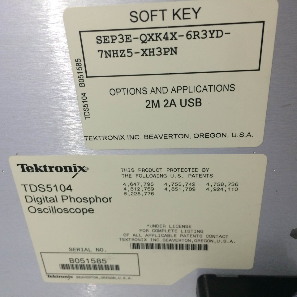 Tektronix TDS5104 1GHz, 5GSa/s, 4ch Digital Phosphor Oscilloscope | eBay