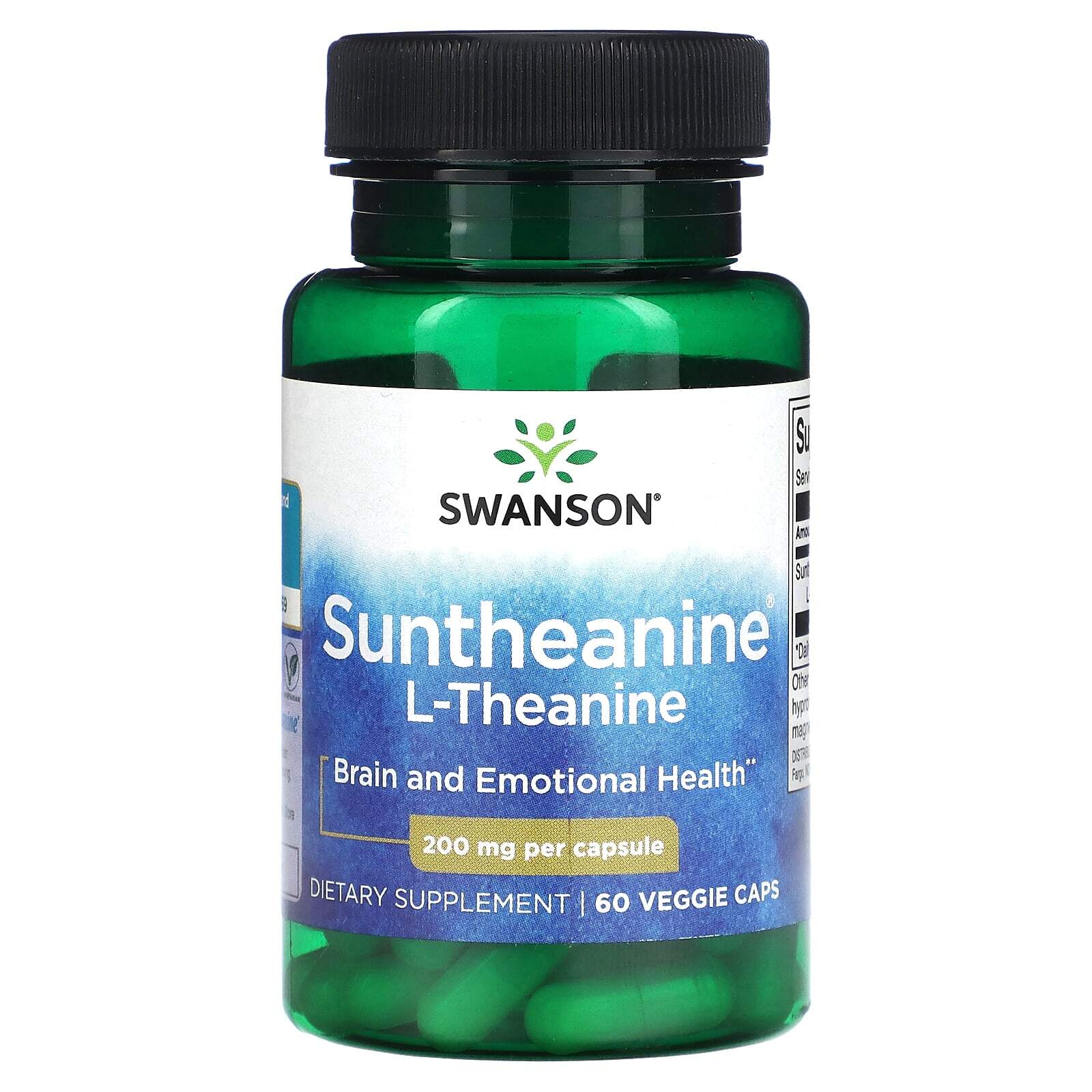 2 X Swanson, Suntheanine L-Theanine, 200 mg, 60 Veggie Caps | eBay