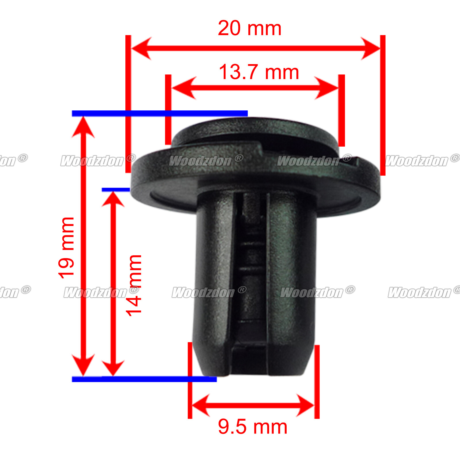 50 Grille Mounting Clip Push Type Retainer A20608 91503-S0K-A01 For ...