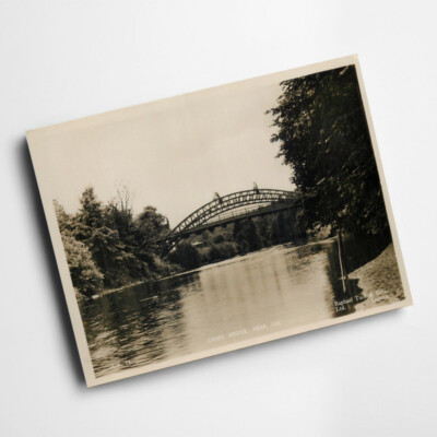 A3 PRINT - Vintage Wales - Chain Bridge, near Usk | eBay