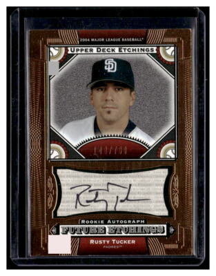 2004 Upper Deck Etchings #129 Rusty Tucker FE ROOKIE Autograph Auto ...