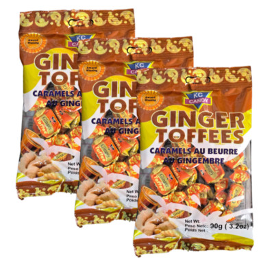 KC Candy Ginger Toffees - 3 pack - 90 g | eBay