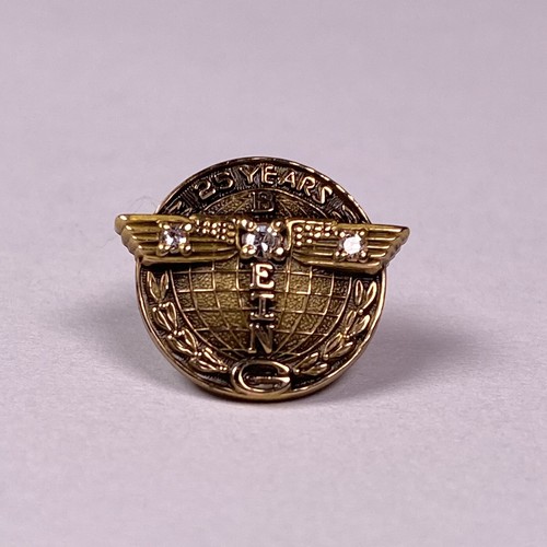 Boeing 25 Year Service Pin 10K Gold Filled W/ 3 Diamonds | eBay