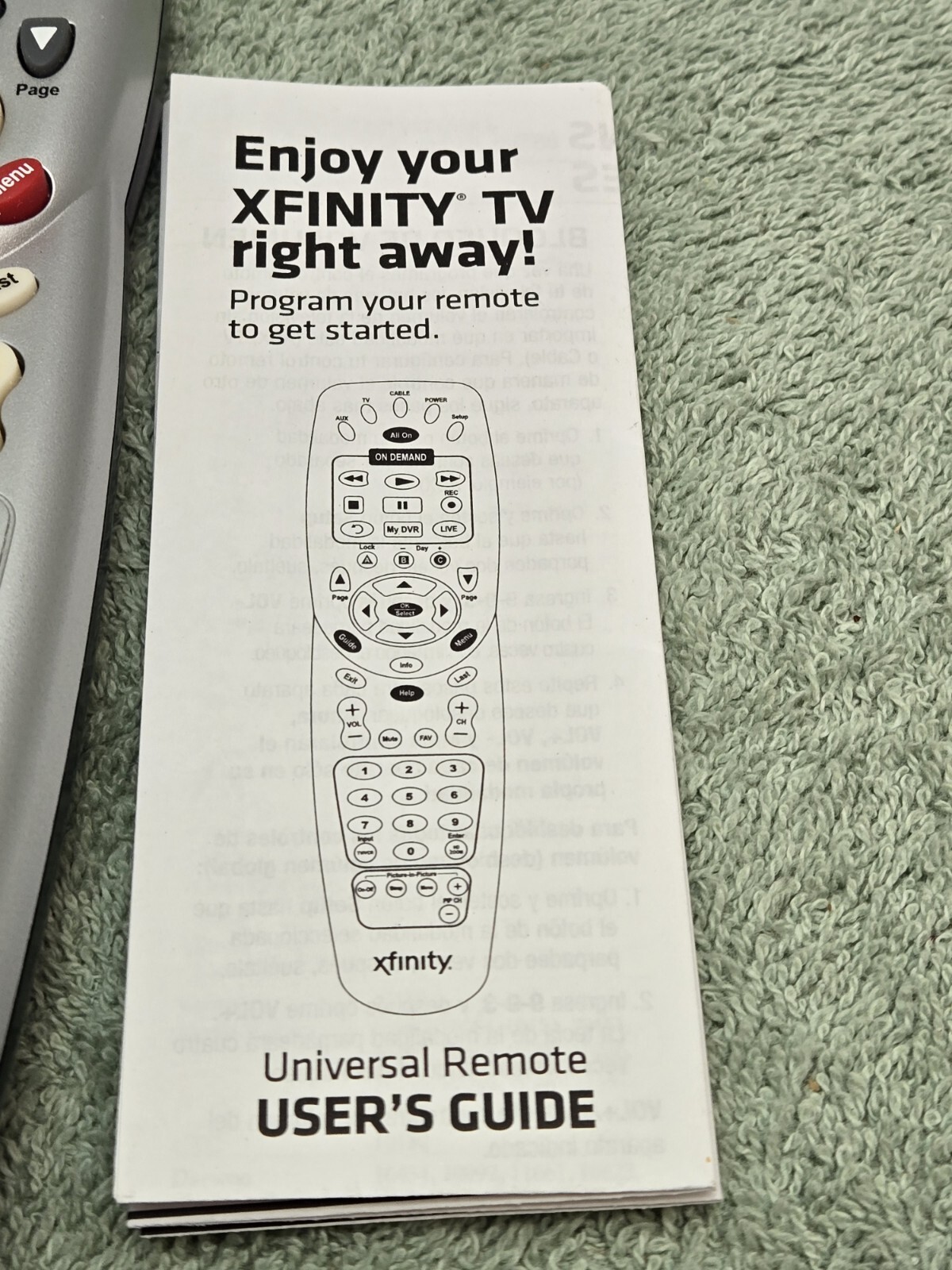 Xfinity Comcast Custom DVR 3 Device Remote AW001 & User Guide | eBay