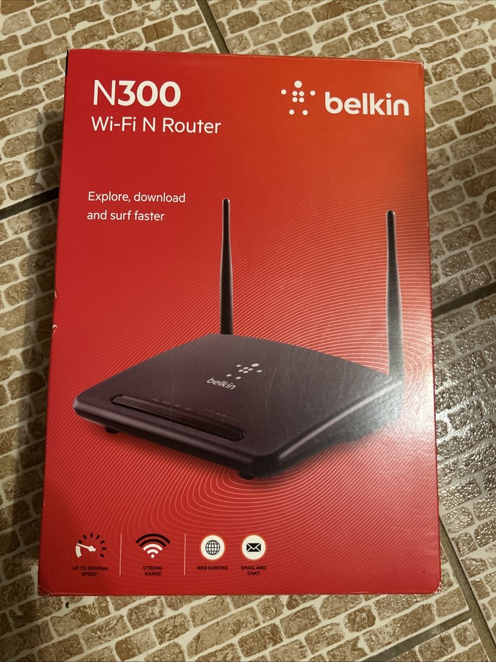 Belkin N300 300 Mbps 4-Port Wireless N Router (F9K1007) | eBay