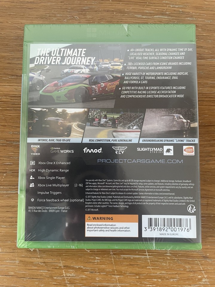 Project Cars 2 Xbox One Edition Racing Game New and Sealed. | eBay