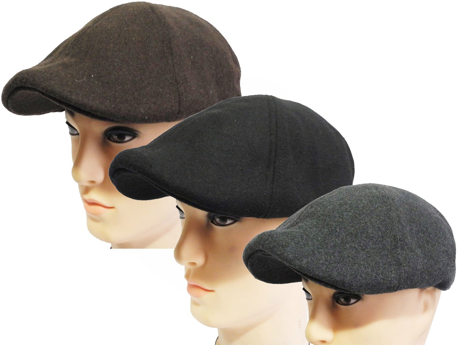 EMSTATE Gatsby Cap Newsboy Ivy Duckbill Cabbie Golf Driving Hat Solid ...