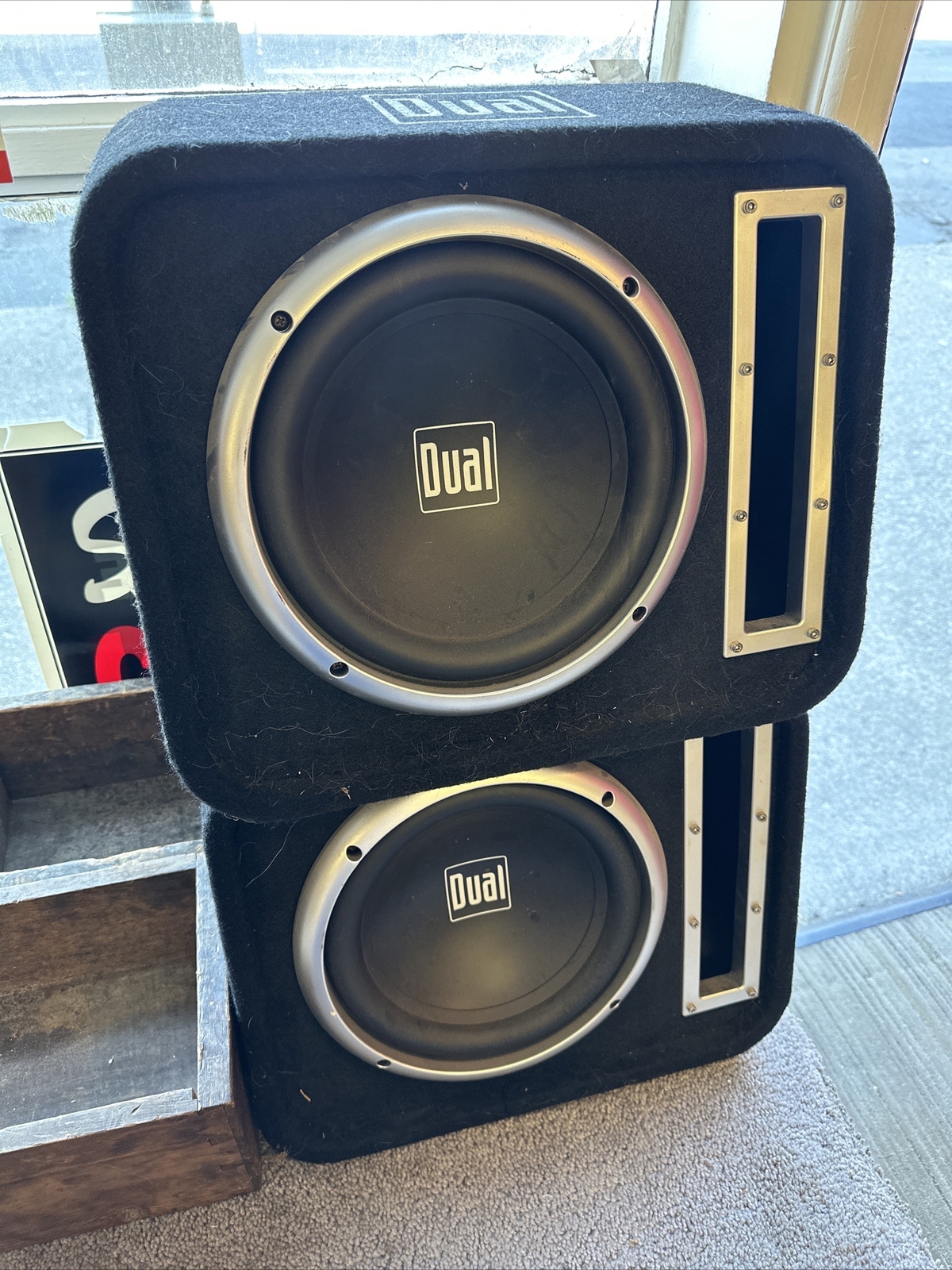 Set Of 2 Dual 10 inch subwoofer box Speaker Car Audio | eBay