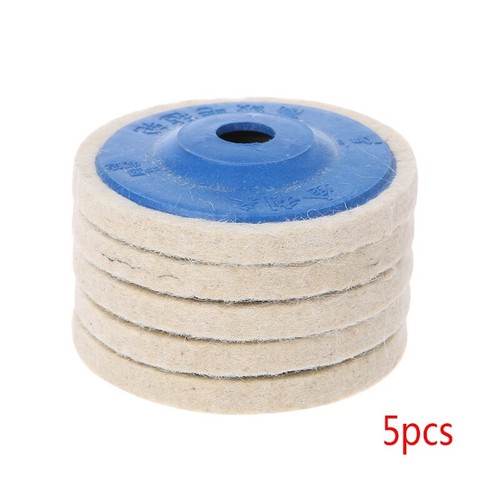 5Pcs 4 Round Polishing Wheel Felt Wool Buffing Polishers Pad Buffer ...
