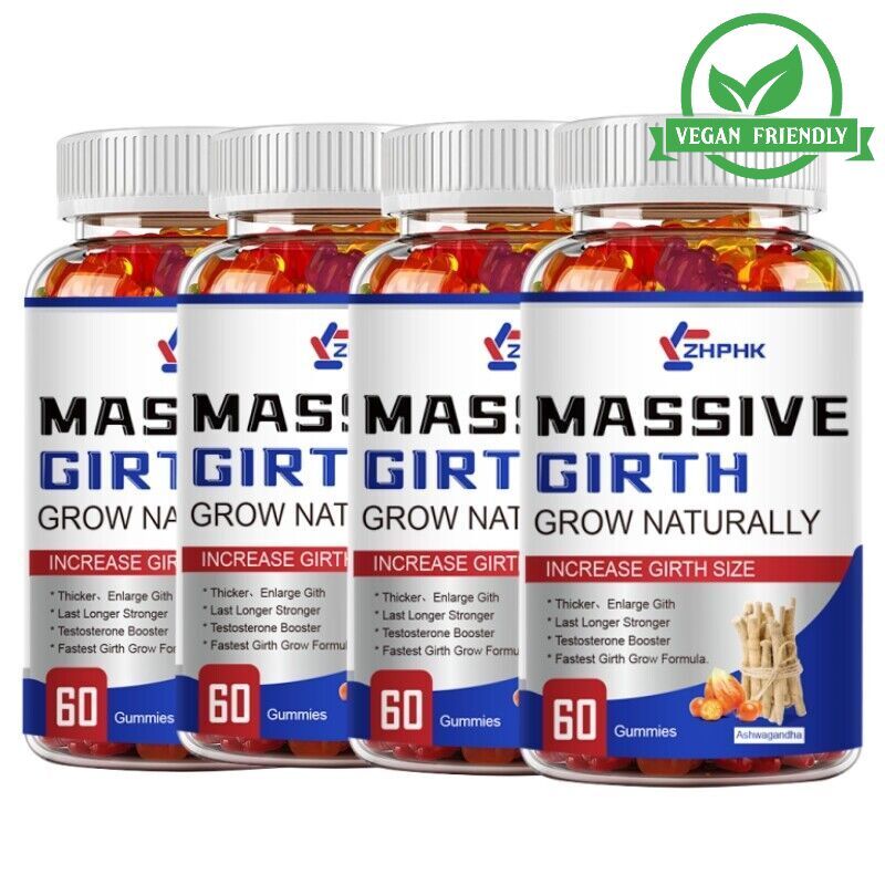 Male Enhancement Gummies Massive Girth Supplement Fertility Support Men ...