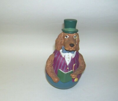 Vintage Roly Poly Dog Figure with Monocle Eye Glass 1991 Willitts ...