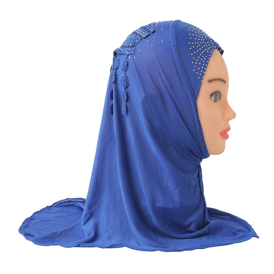 2-6Y Muslim Kids Girls All Cover Hijab Scarf Islamic Ramadan Headwear ...